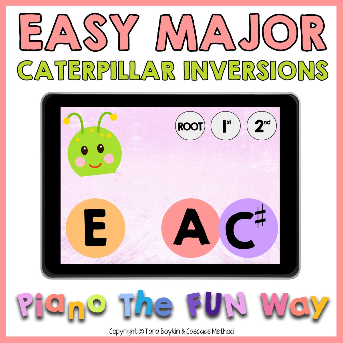 Boom Cards: Easy Major Chord Inversions - Caterpillar Theme – Music ...