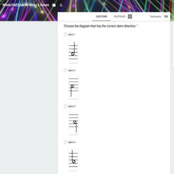 GOOGLE CLASSROOM - Music Theory - WHOLE/HALF/QUARTER NOTES & VALUES ...