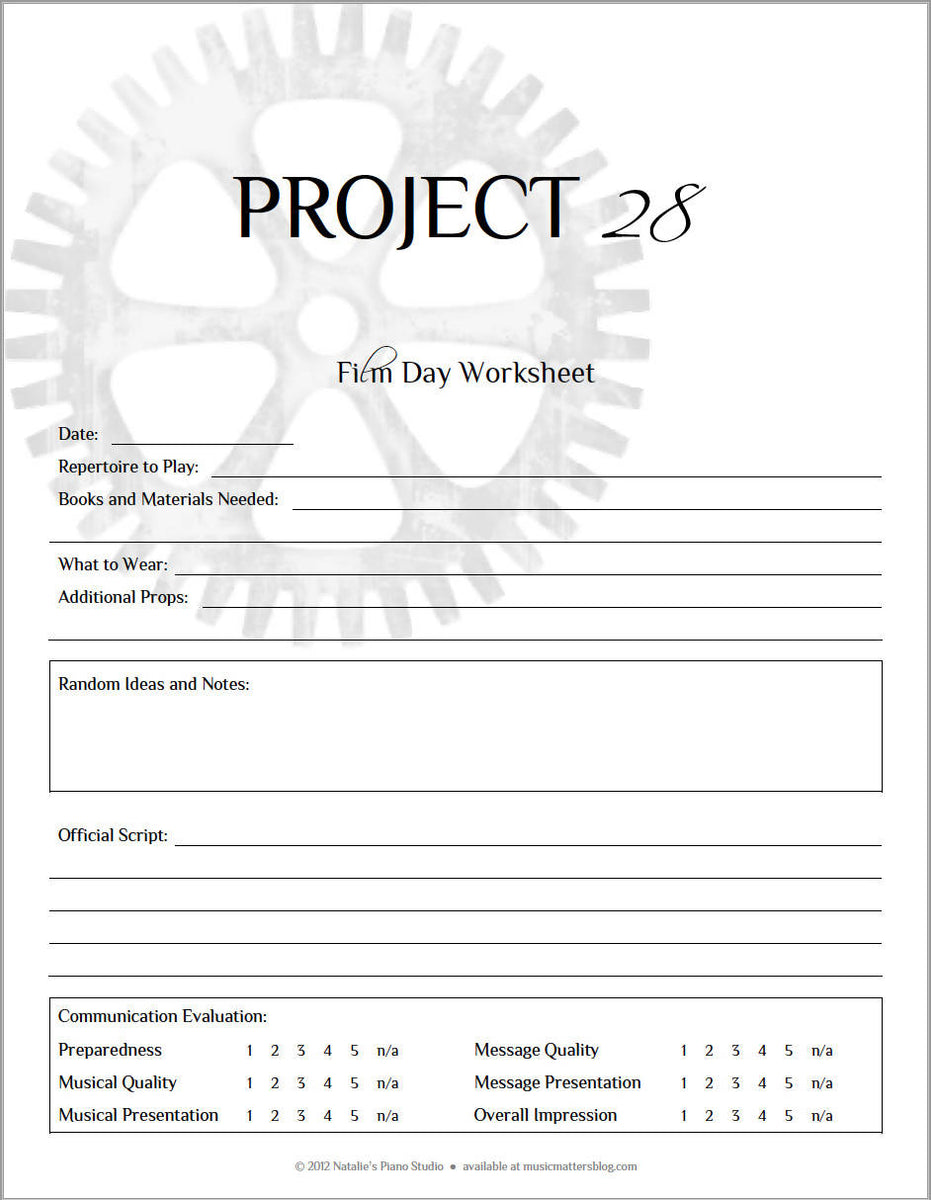 Project 28 Practice Incentive Theme – Music Teacher Resources