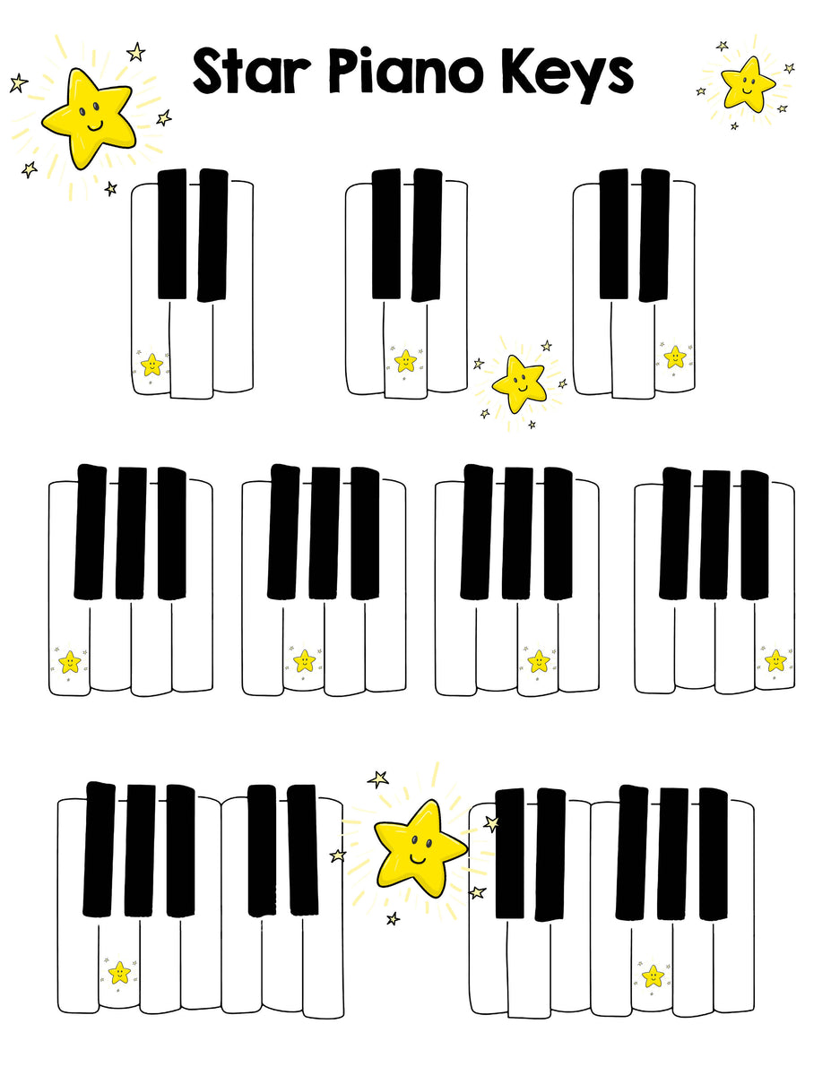 Star Piano Keys – Music Teacher Resources