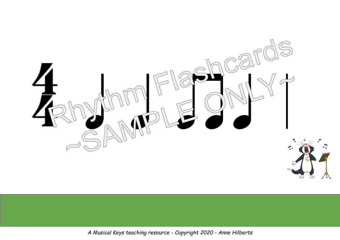 Rhythm Flashcards - Digital & Printable – Free SAMPLE Level 1 – Distan ...