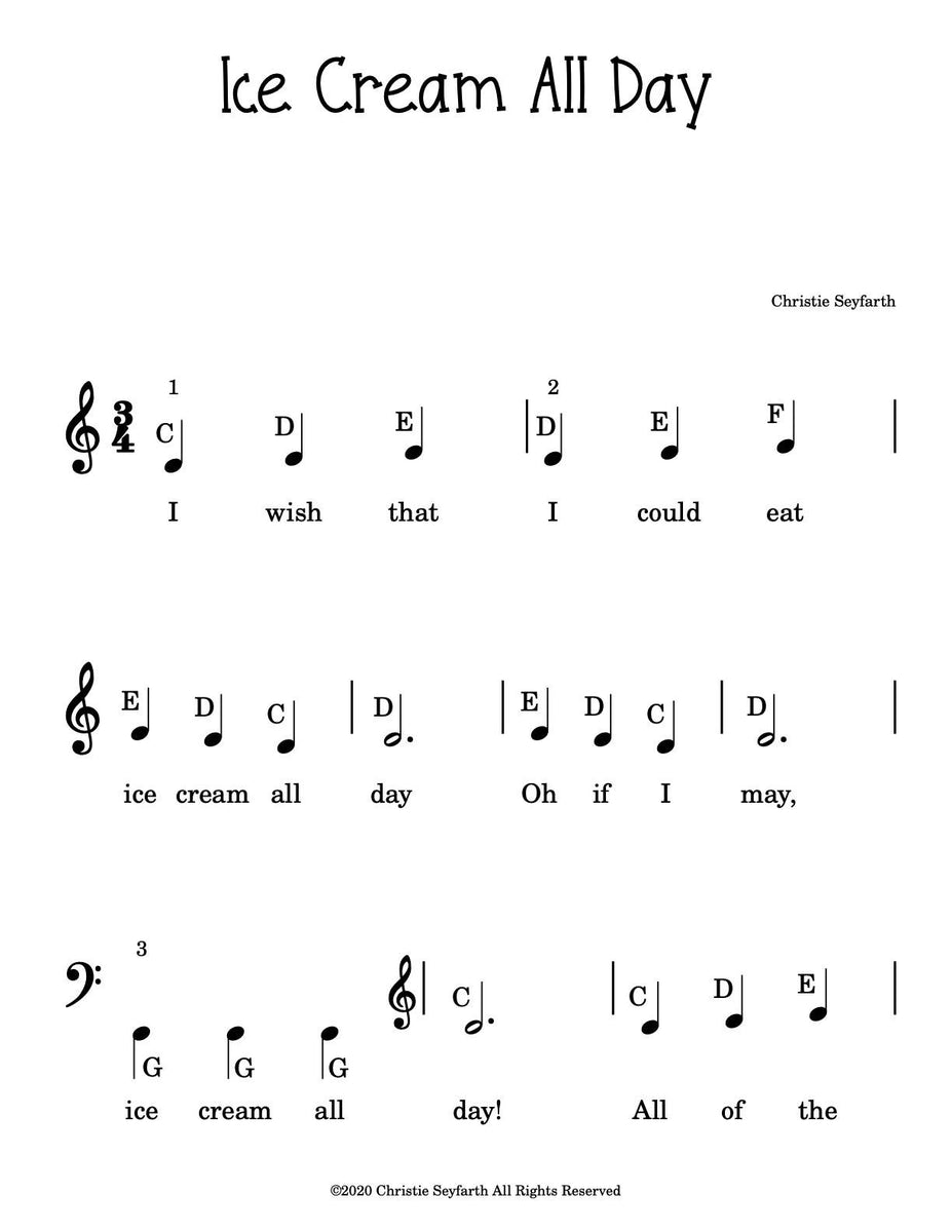 Ice Cream All Day | Elementary & Pre-reading Solo – Music Teacher Resources