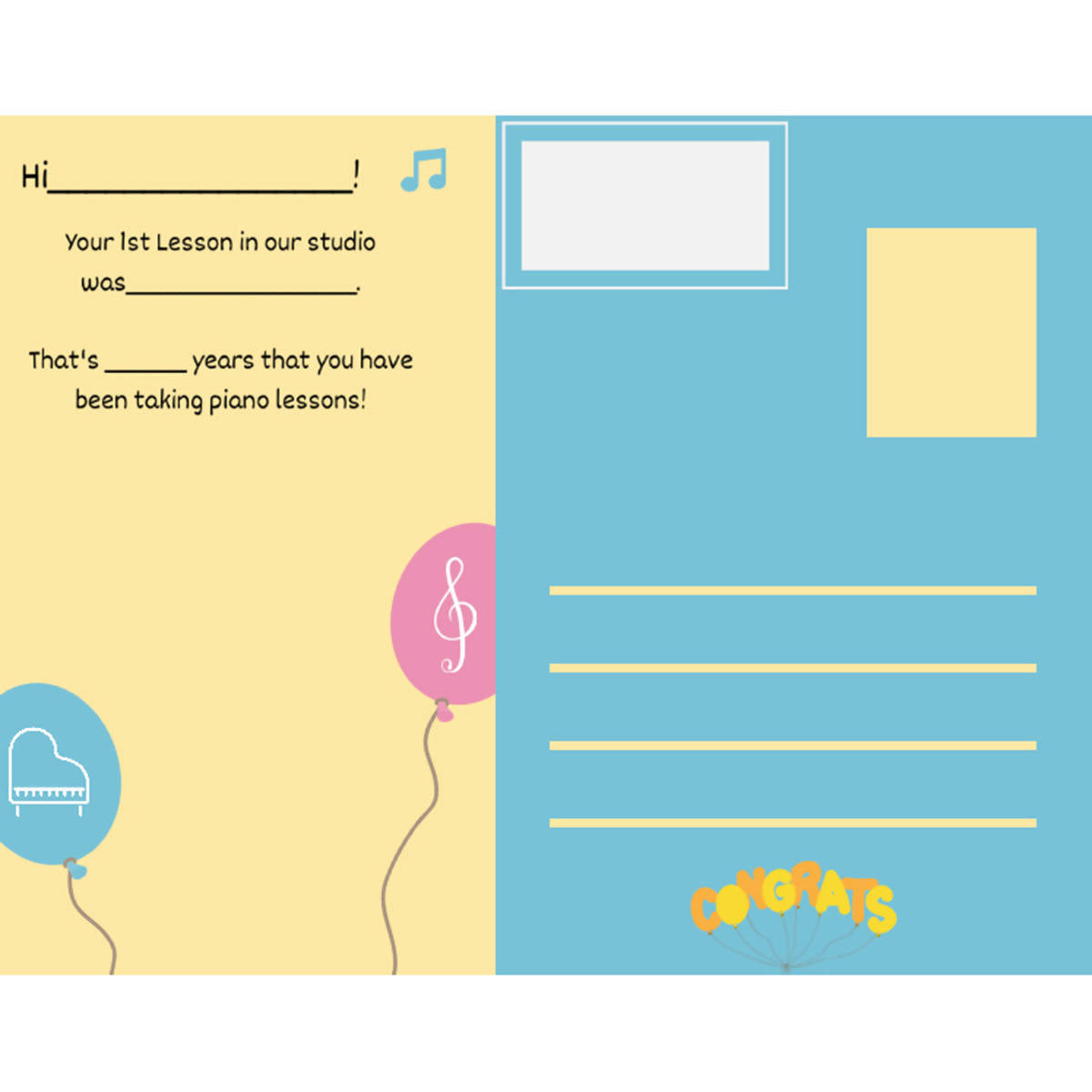 Piano-versary Postcard – Music Teacher Resources