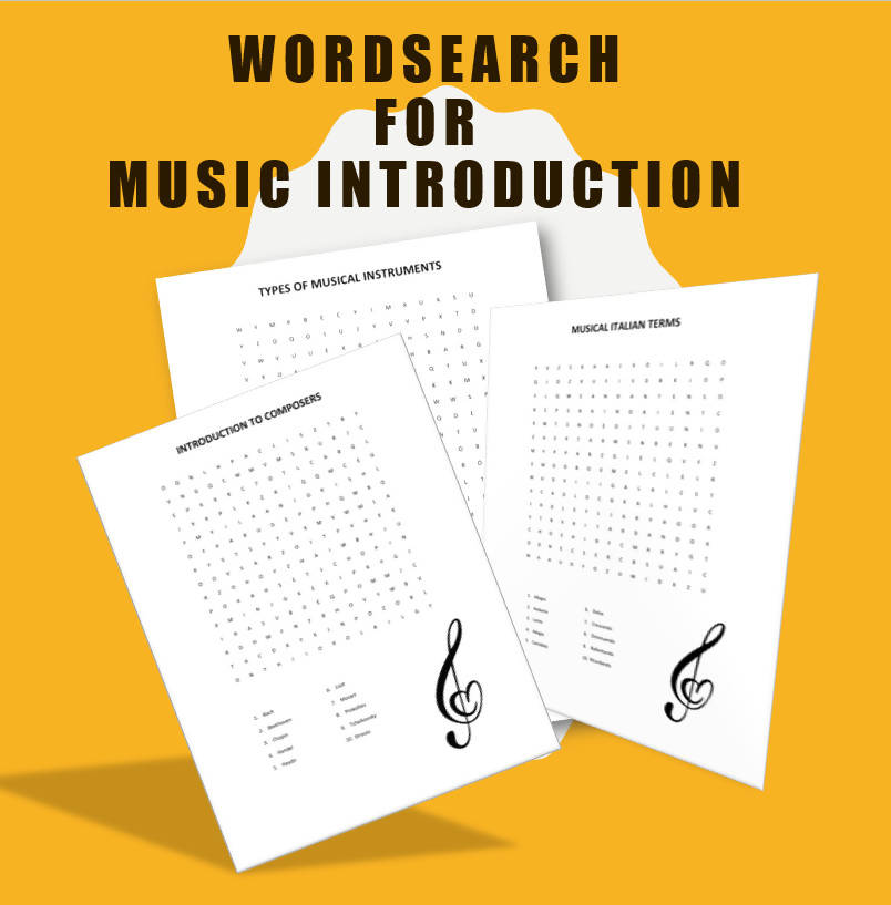 Fun Wordsearch for Music Introduction Classroom – Music Teacher Resources
