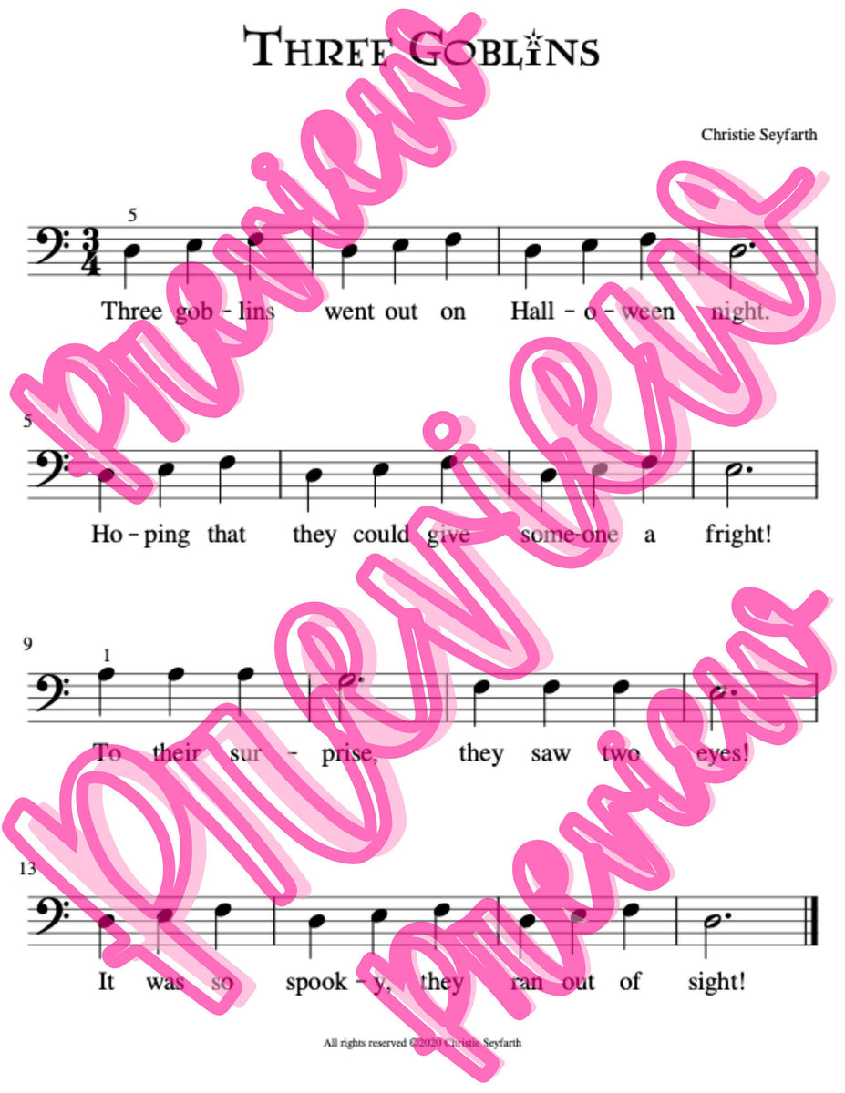 Three Goblins: Halloween Song for Beginners – Music Teacher Resources