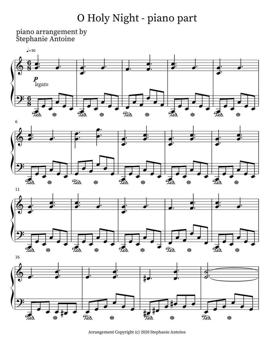 O Holy Night - Piano – Music Teacher Resources