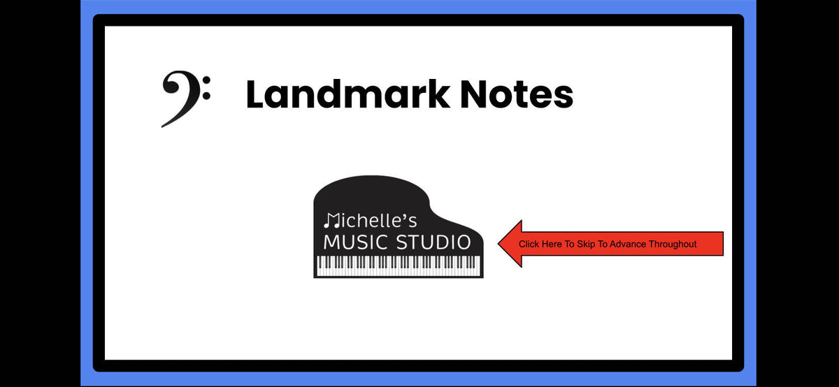 Landmark Notes - Bass Clef (Digital Interactive Presentation) – Music ...