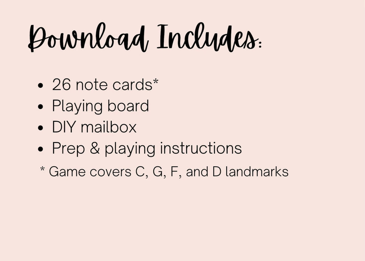 Valentine Notes | Landmark Game – Music Teacher Resources
