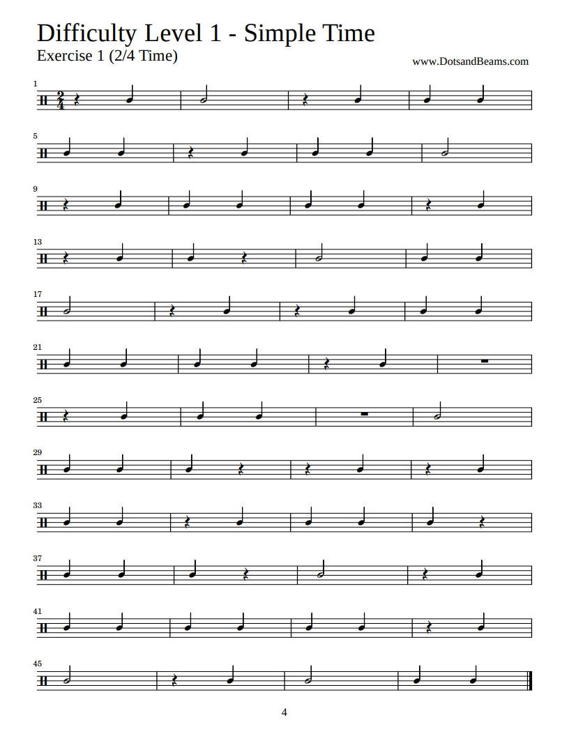 Rhythm Only - Book 1 (E-Book Copy) – Music Teacher Resources