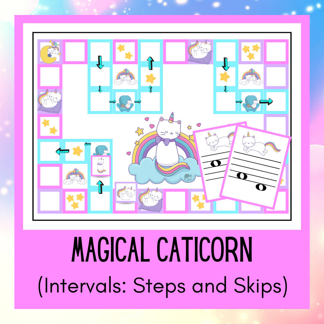 Magical Caticorn | Steps and Skips Game – Music Teacher Resources