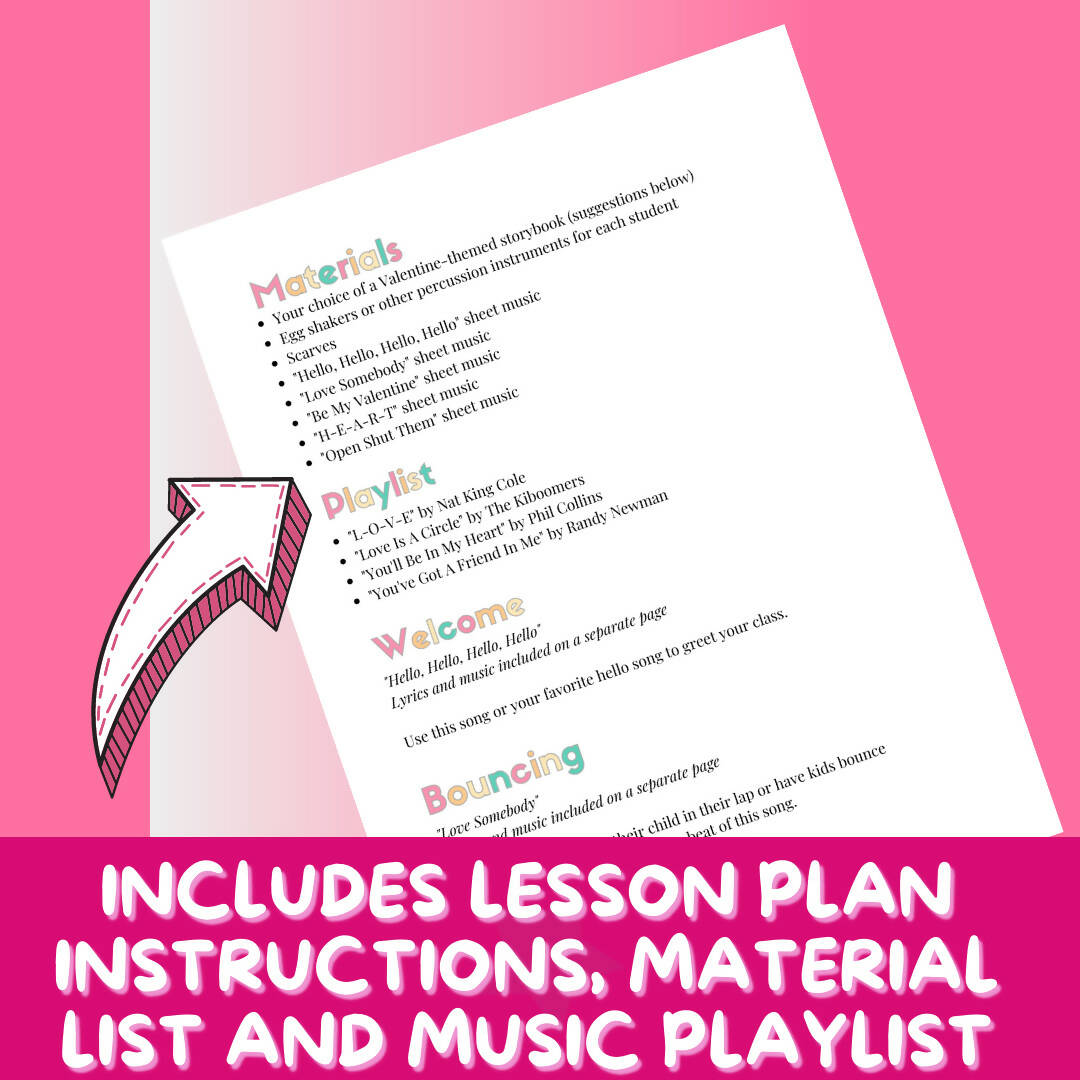 Valentine's Day Music Lesson Plan (PreK - 2) – Music Teacher Resources