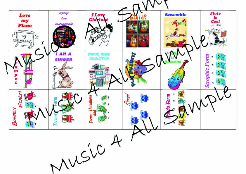 Brag Tags Instruments & Musical Form – Music Teacher Resources
