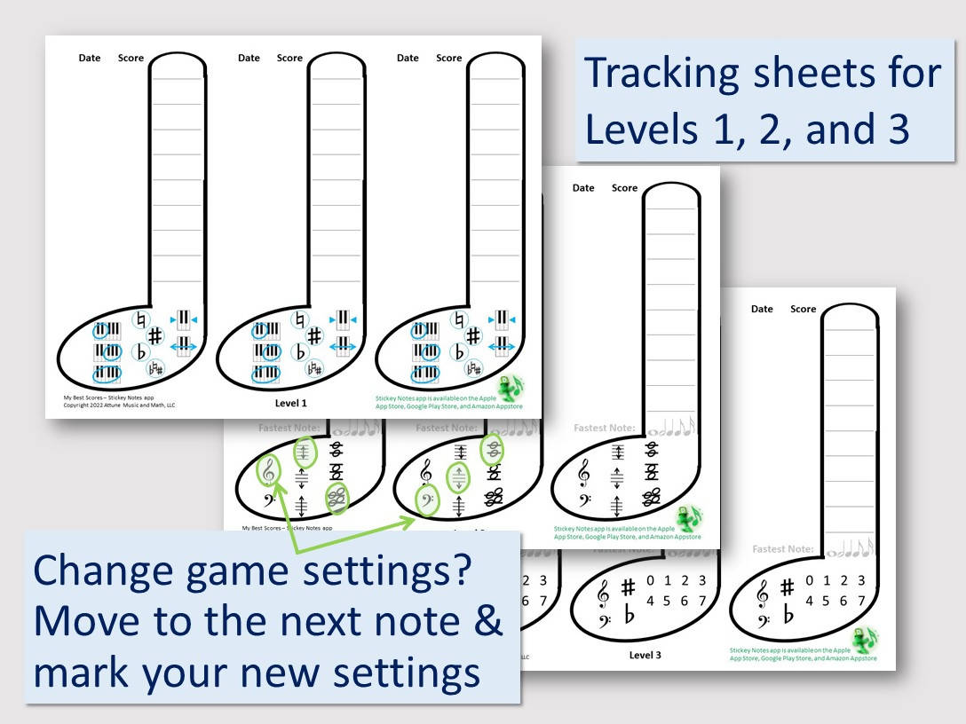 Best score tracking sheet - Stickey Notes app – Music Teacher Resources