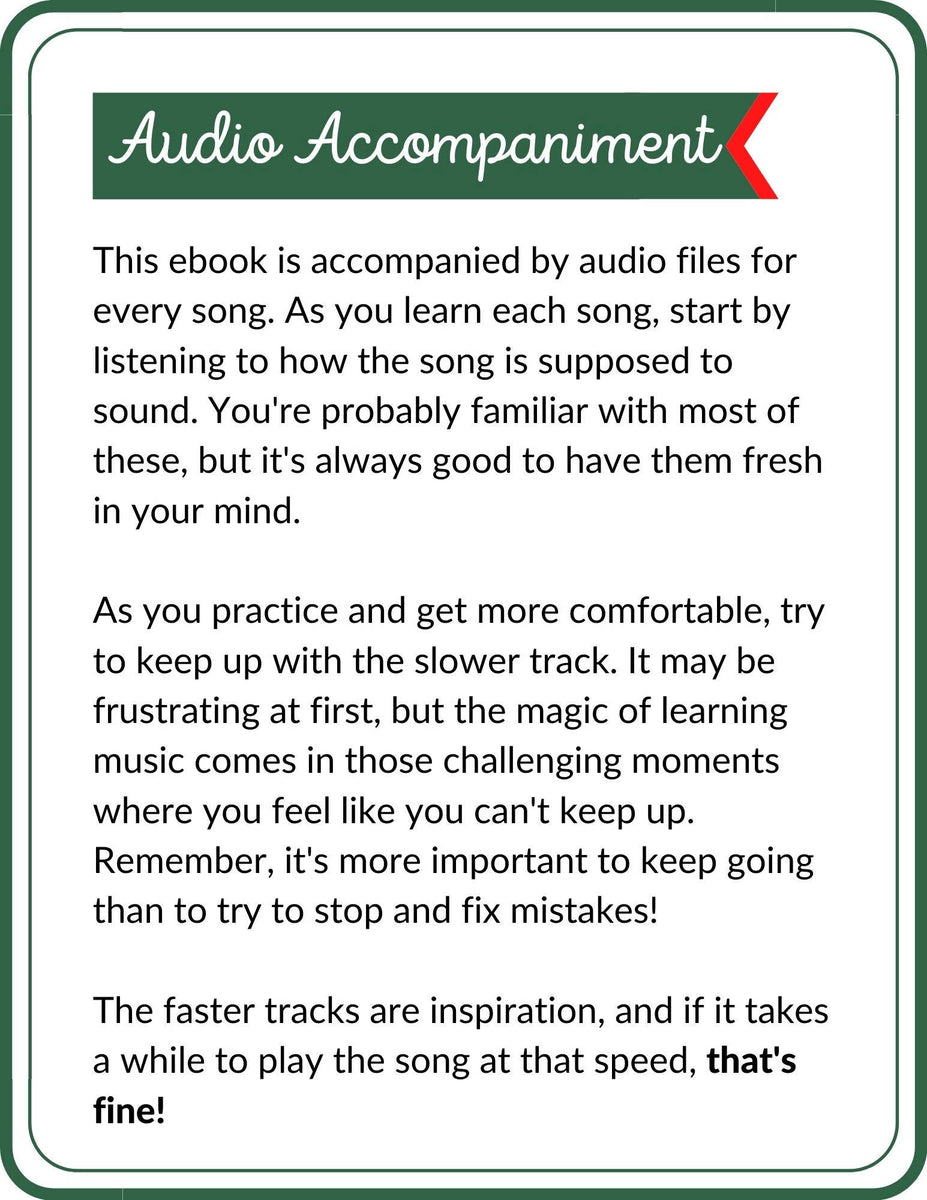 "Middle C Success - Christmas Edition" Beginner Piano Sheet Music (Stu ...