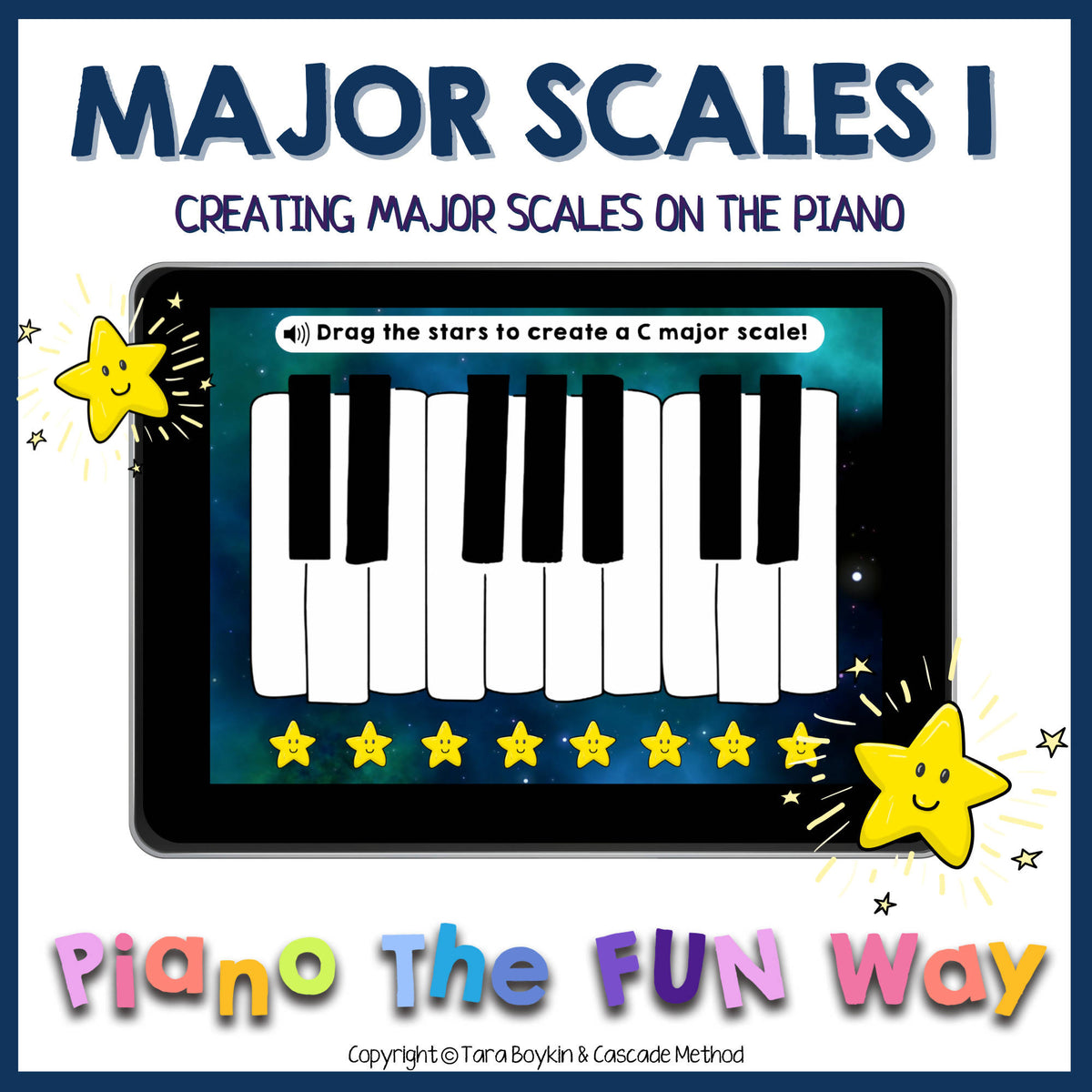 Boom Cards: Star Major Scales 1 – Music Teacher Resources