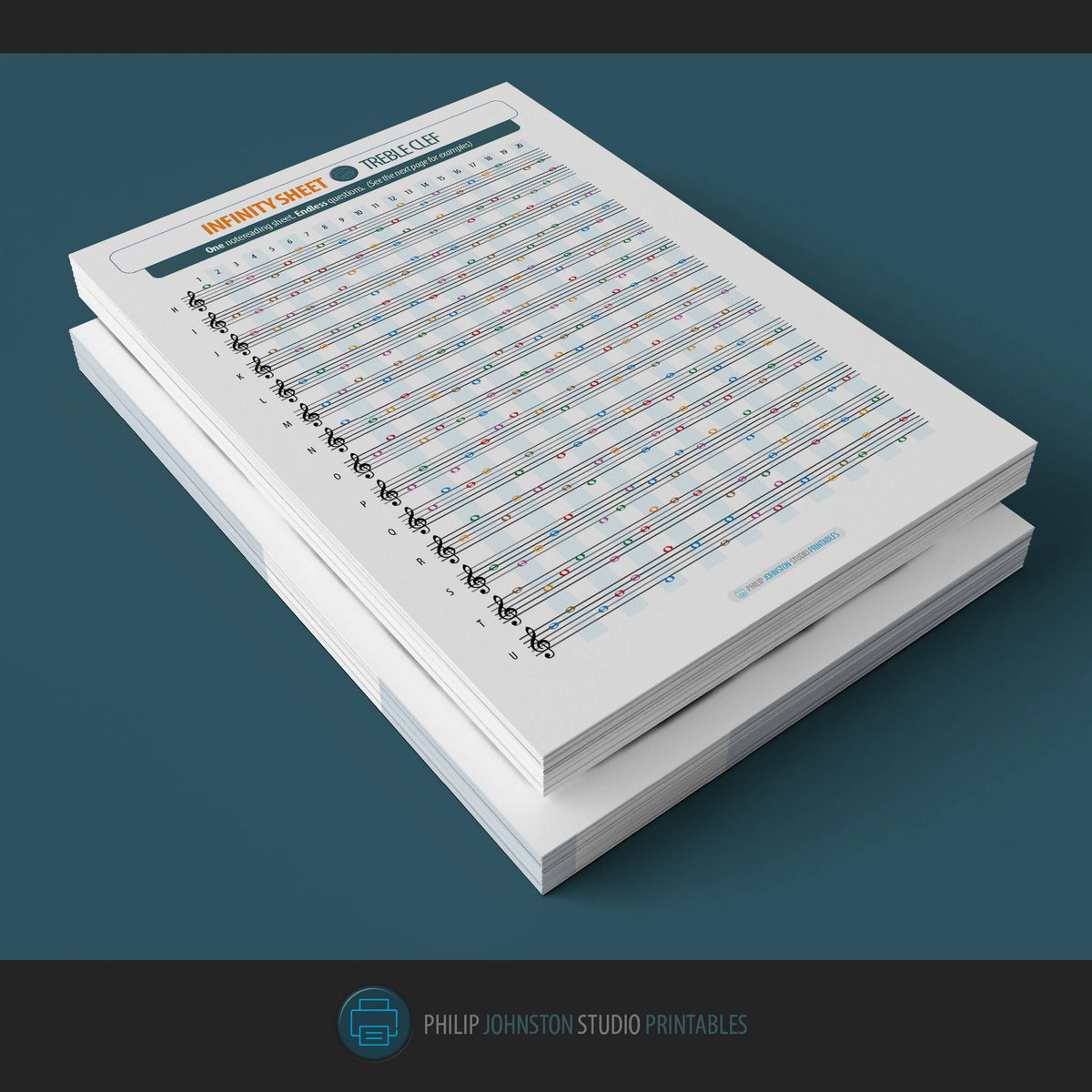 Infinity Sheets: Treble Clef – Music Teacher Resources