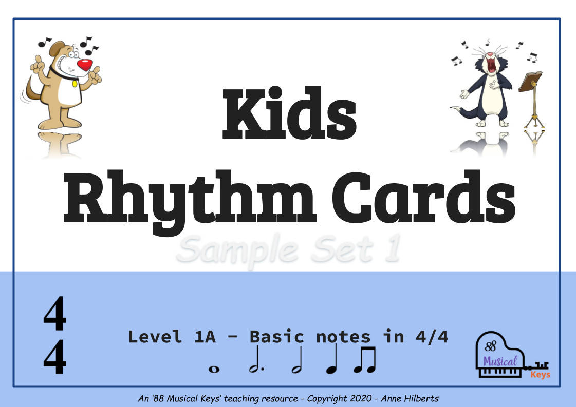 Rhythm Flashcards - Digital & Printable – Free SAMPLE Level 1 – Distan ...