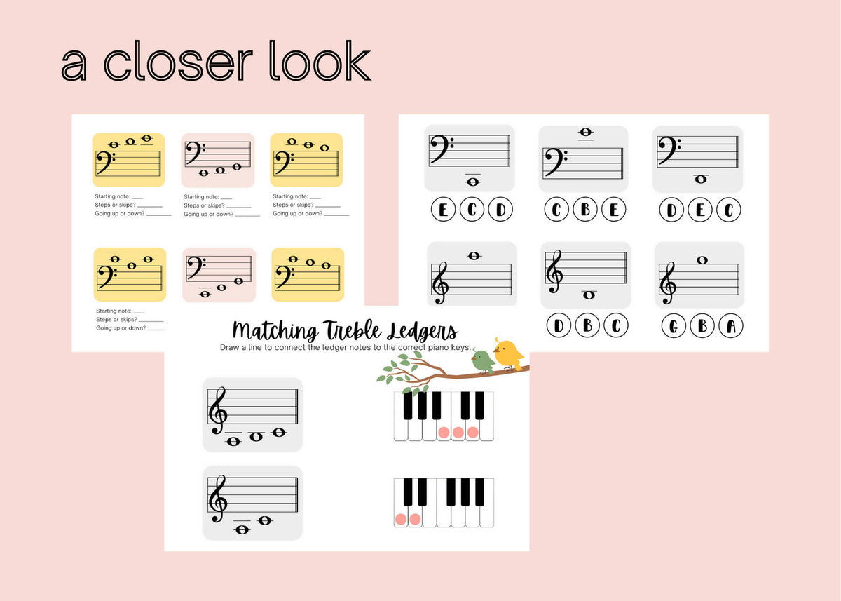 Ledger Lines Theory Worksheets – Music Teacher Resources