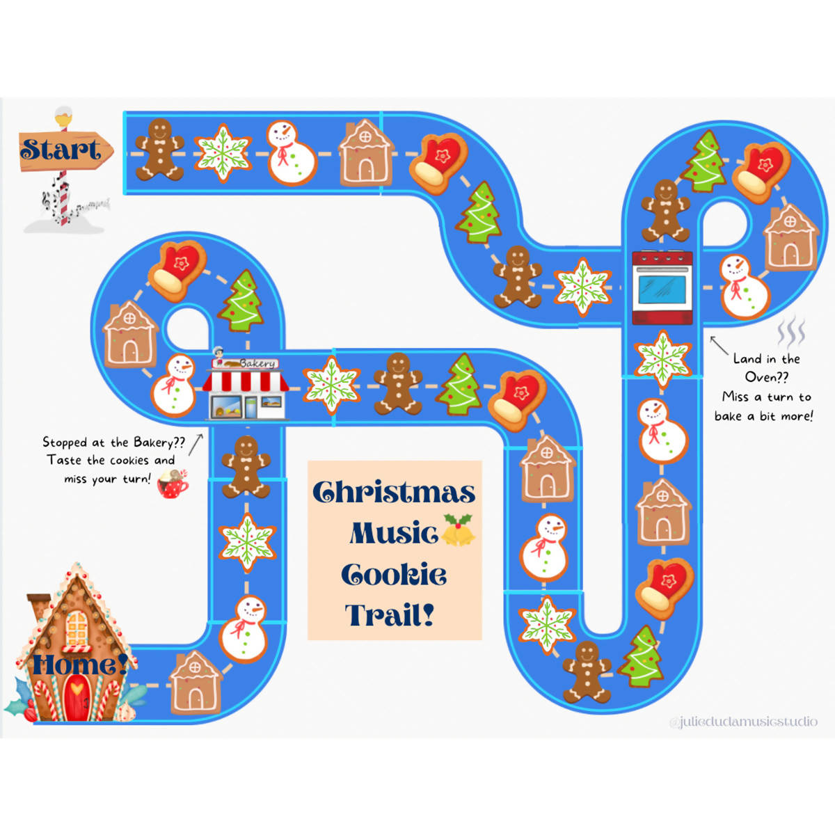 Christmas Music Cookie Trail Game – Music Teacher Resources
