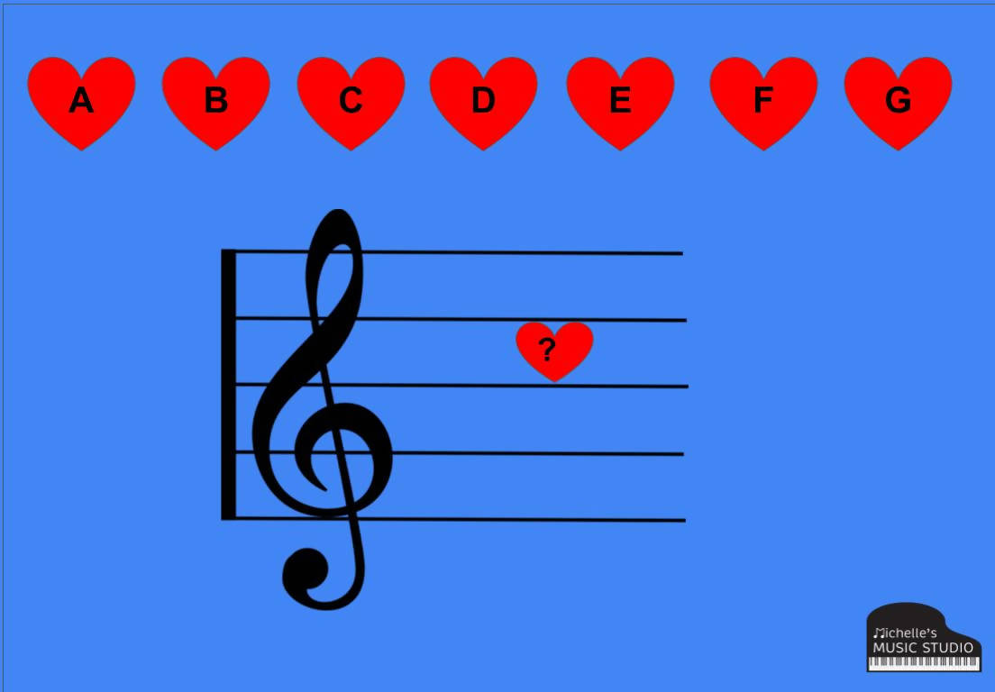 Valentine's Treble Clef Digital Game – Music Teacher Resources