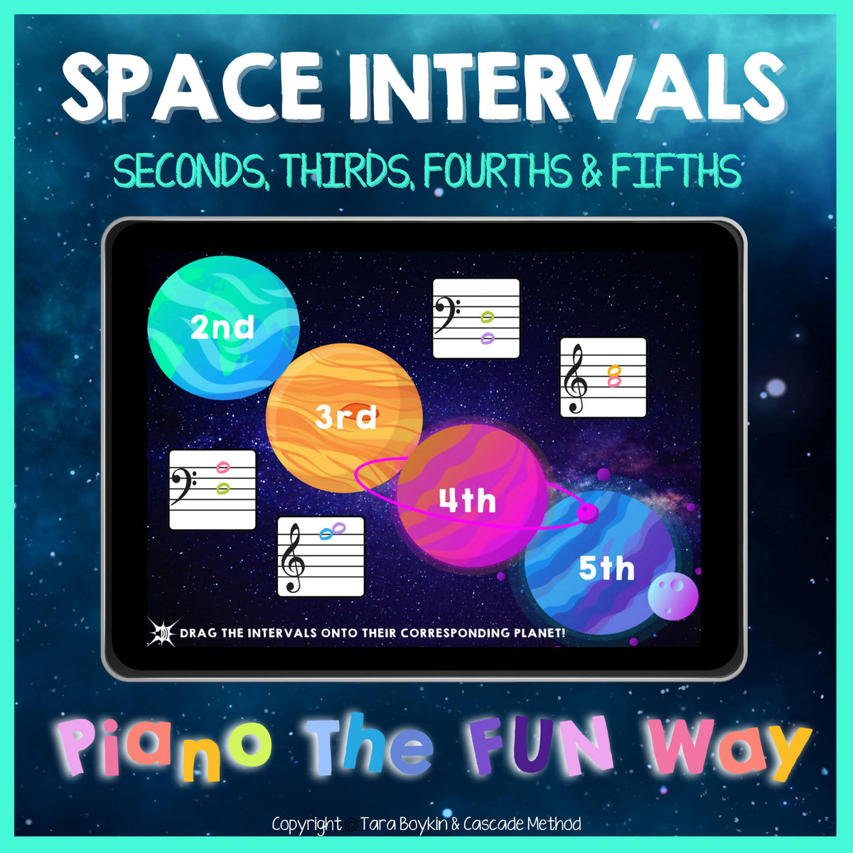 Boom Cards: Space Intervals: Sorting Seconds to Fifths – Music Teacher ...