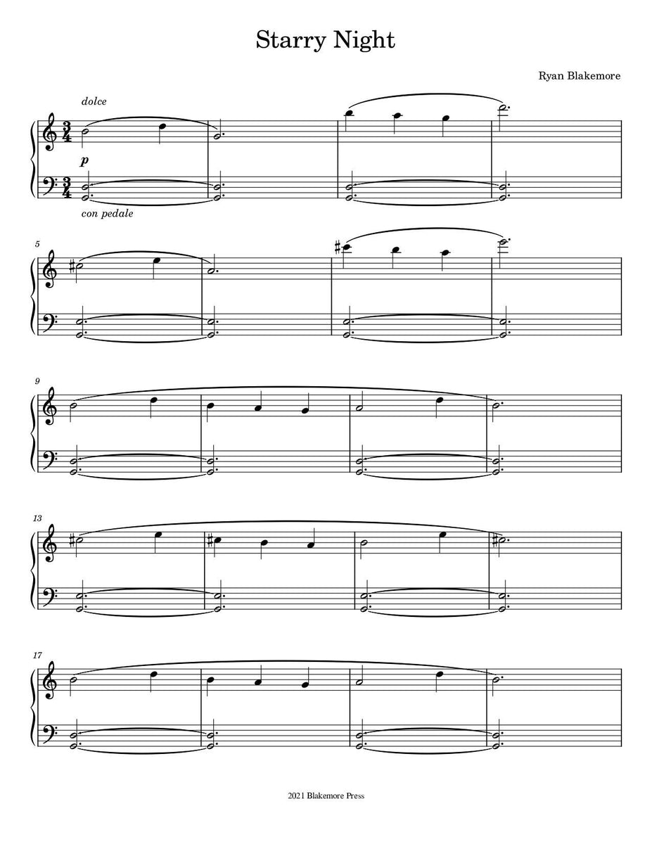 Starry Night – Music Teacher Resources