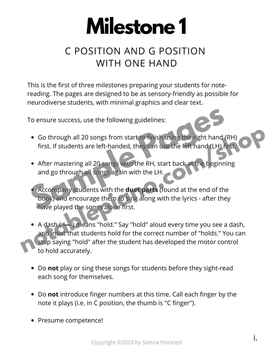 Milestone Method Book – Music Teacher Resources