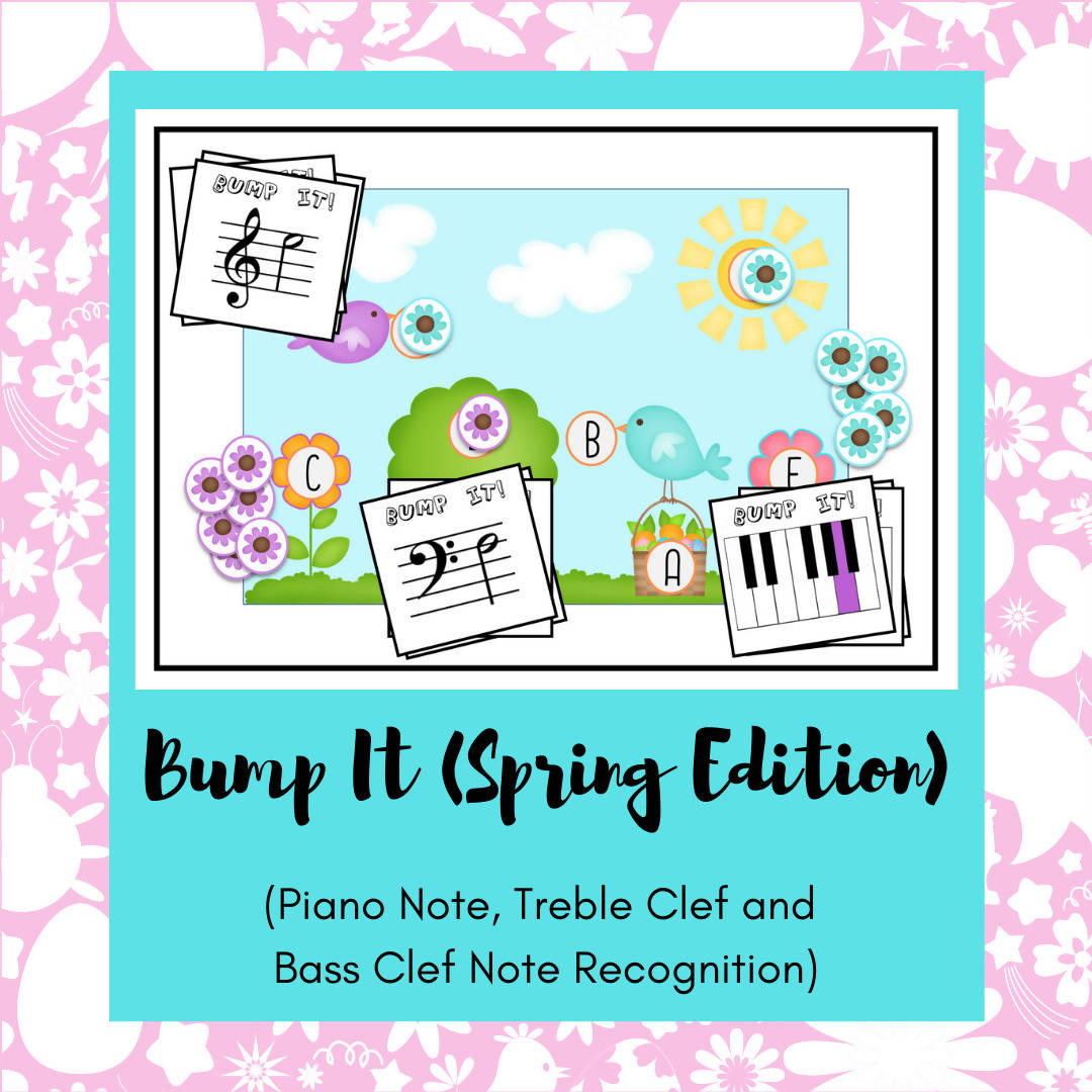 Bump It (Spring Edition) | Note Recognition (Piano Notes | Treble Clef ...