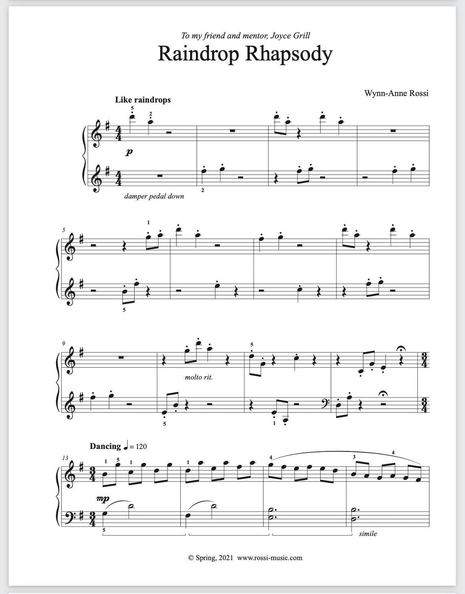 Raindrop Rhapsody – Music Teacher Resources