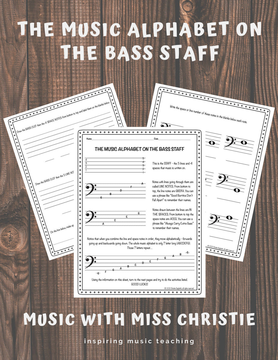 The Music Alphabet on the Bass Staff – Music Teacher Resources
