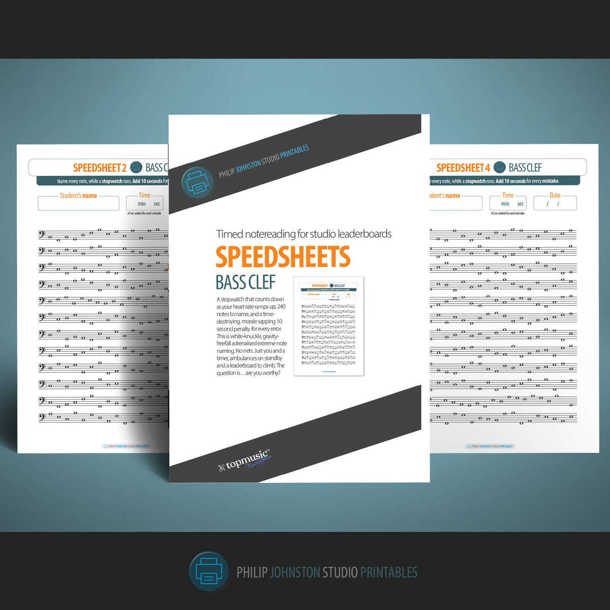SpeedSheets: Bass Clef – Music Teacher Resources