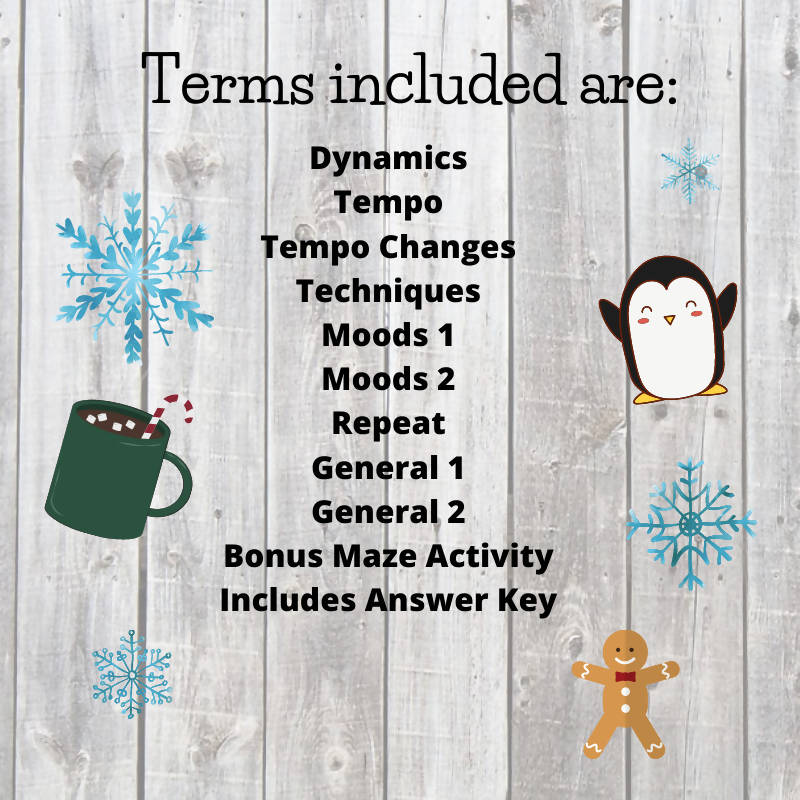 Musical Terms Crossword Puzzles – Music Teacher Resources