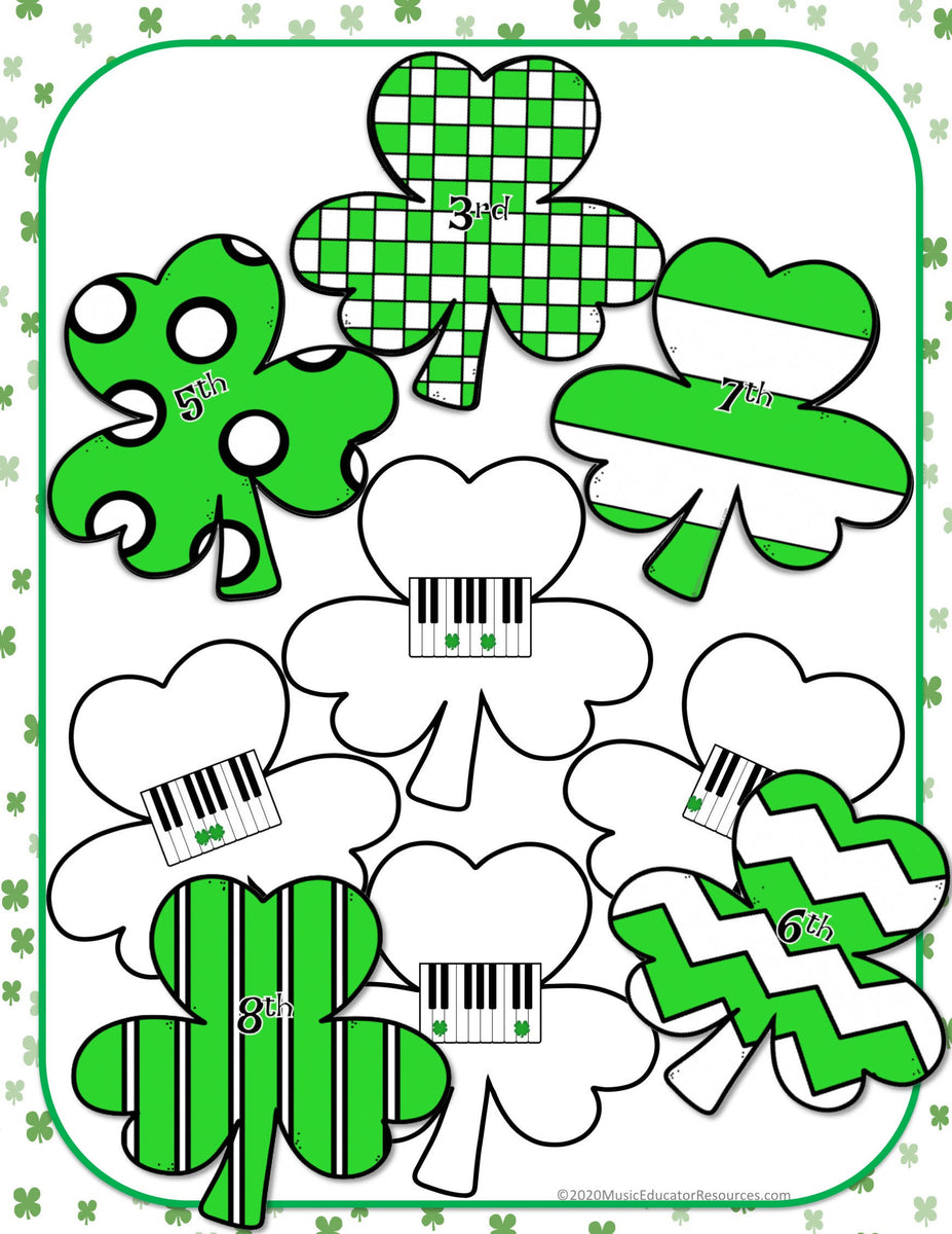 Shamrock Music Interval Match Up Game | St. Patrick's Day – Music ...