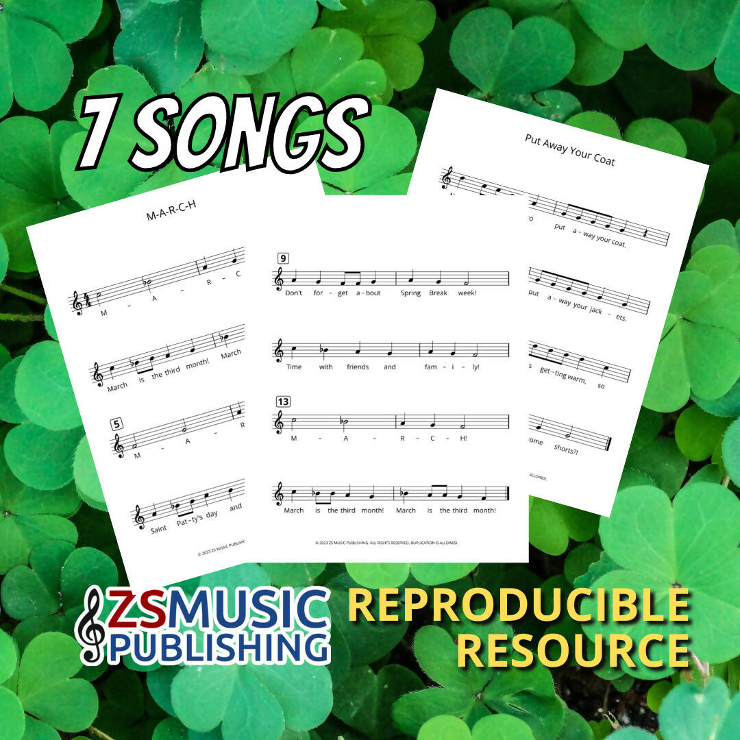 The March Piano Book: Lucky-Themed Activities and Music for Piano Stud ...