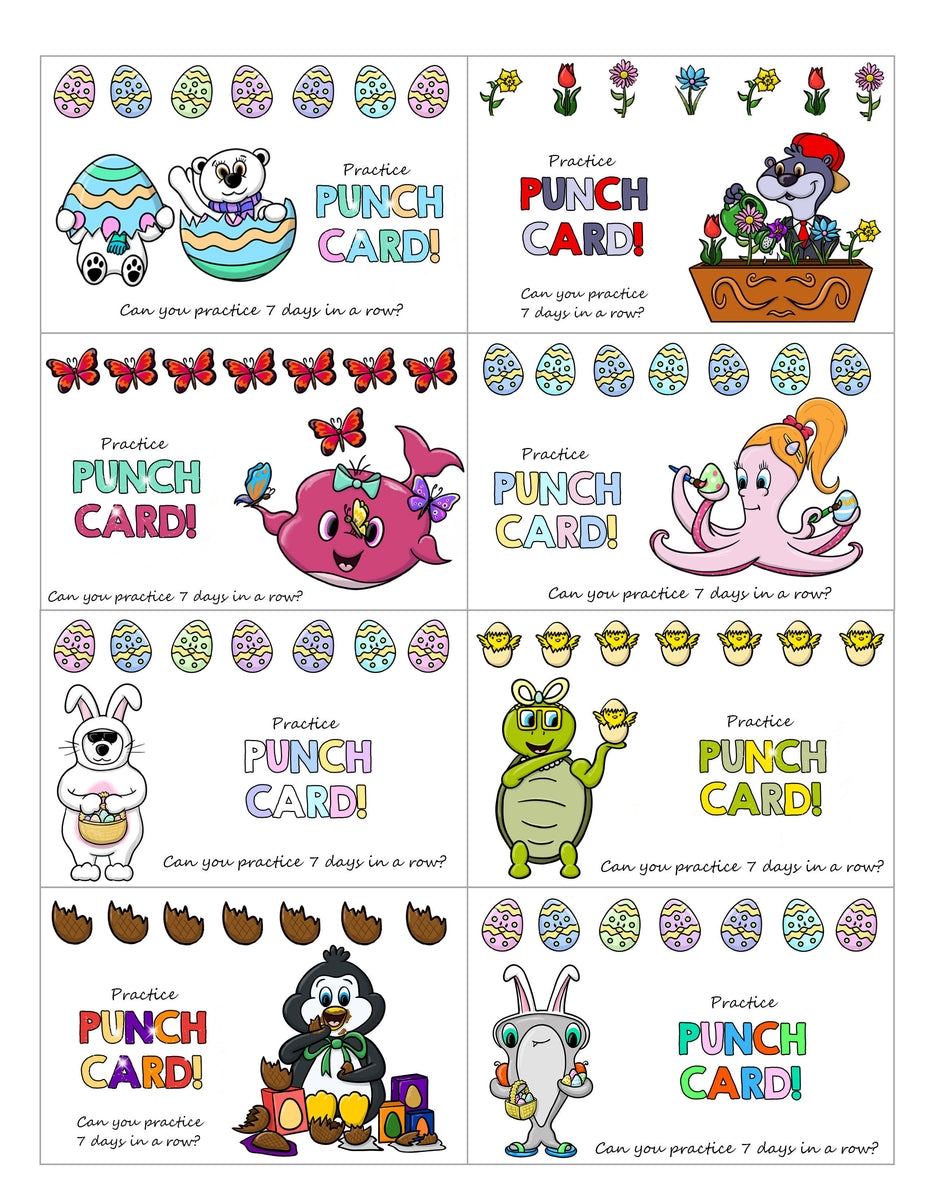 April Practice Punch Cards – Music Teacher Resources