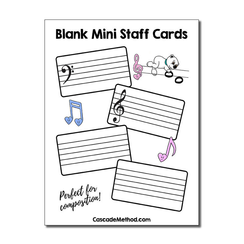 Blank Mini Staff Cards – Music Teacher Resources