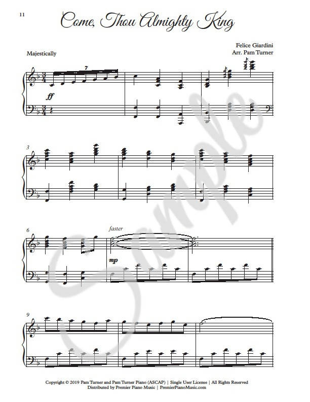 Sacred piano solo hymn arrangements for the late intermediate to early ...