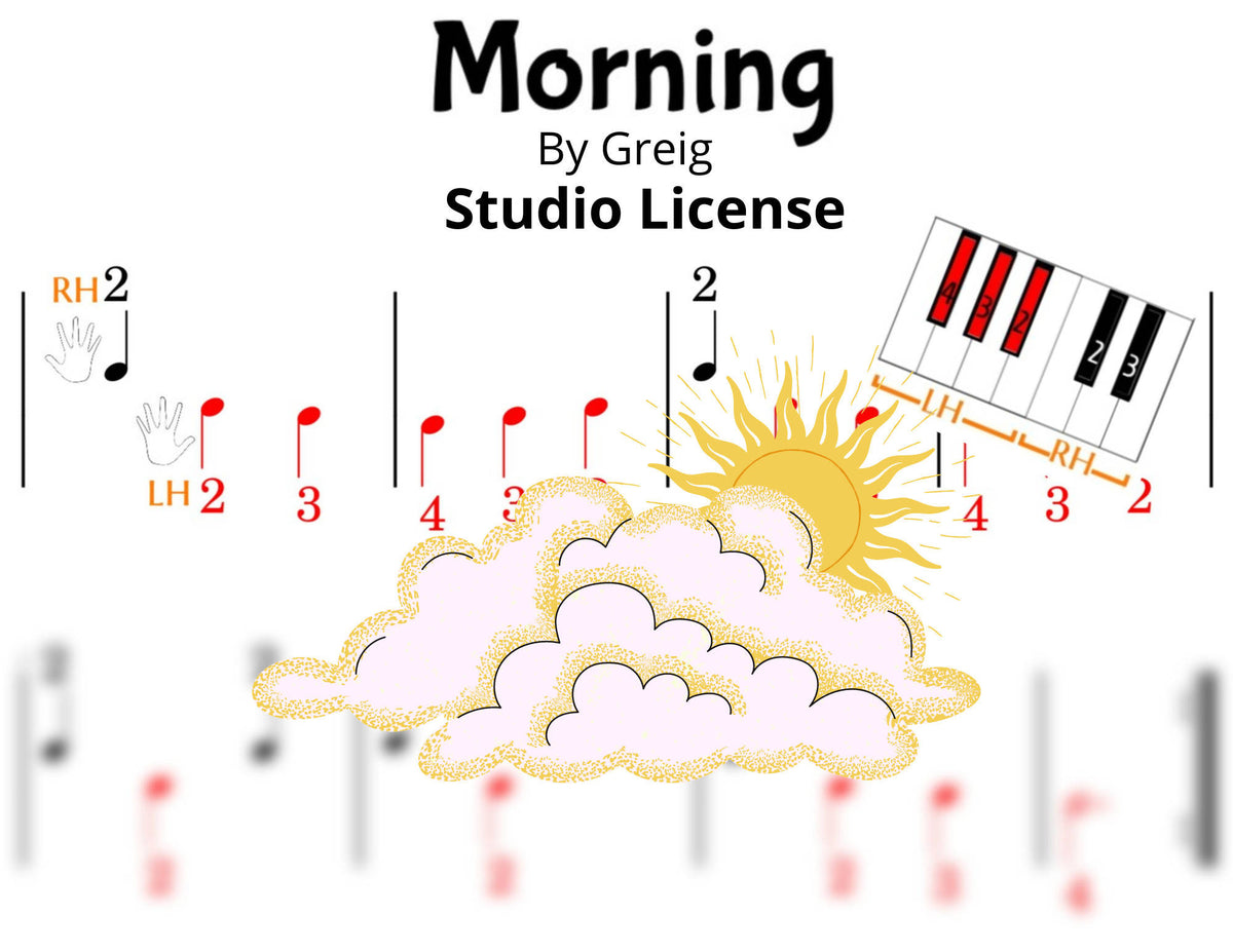 Morning - Finger Number Notation - STUDIO LICENSE – Music Teacher Resources