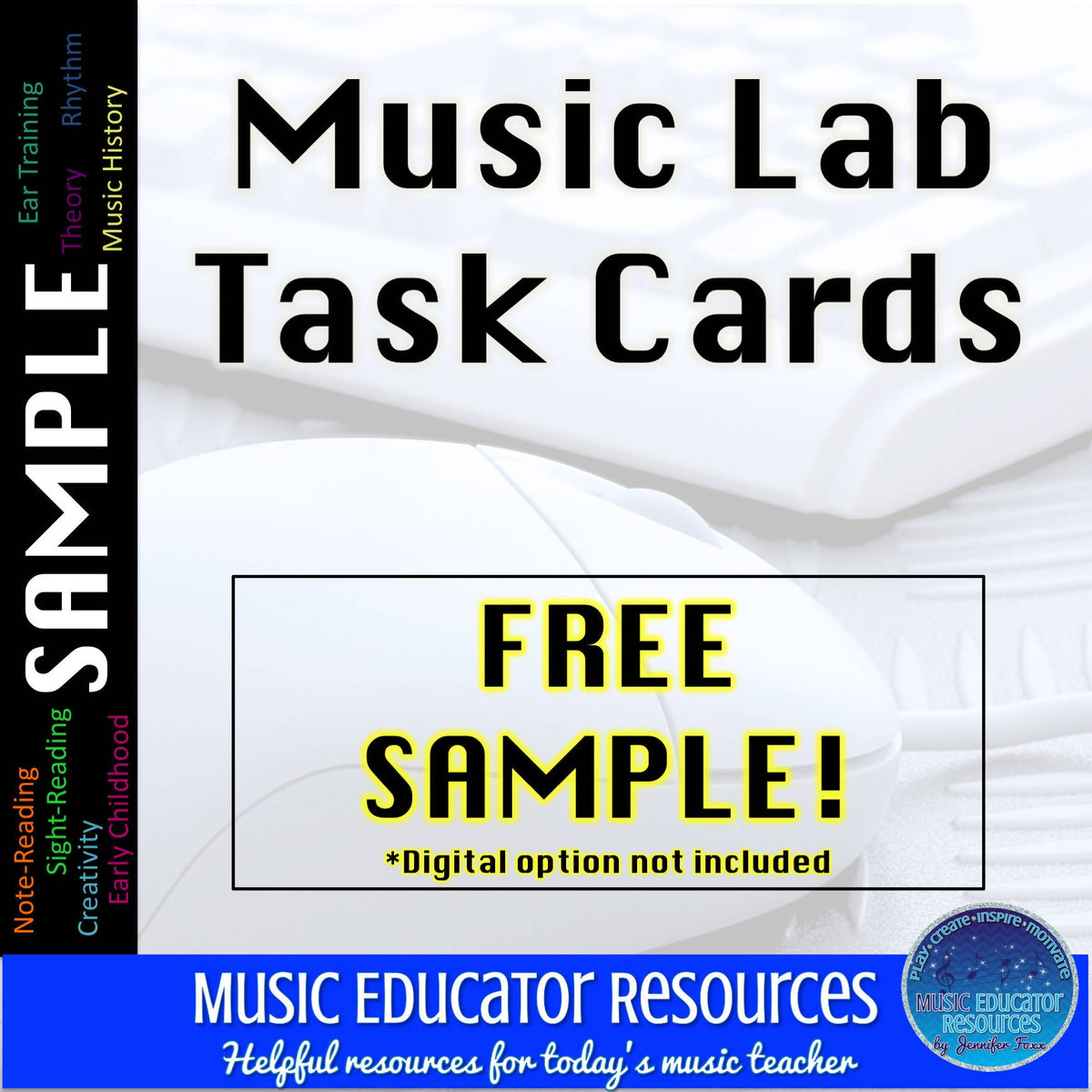 Music Lab Task Cards | FREE SAMPLE | Editable and Digital Options ...