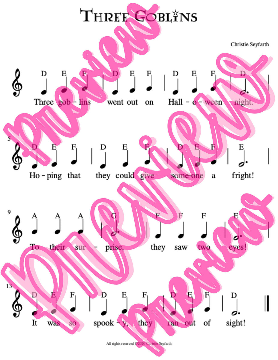 Three Goblins: Halloween Song for Beginners – Music Teacher Resources