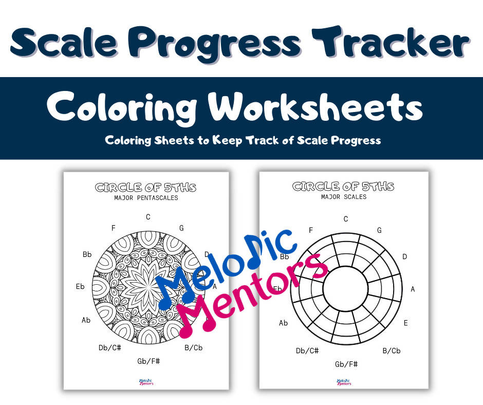 Scale Tracker Coloring Worksheets – Music Teacher Resources