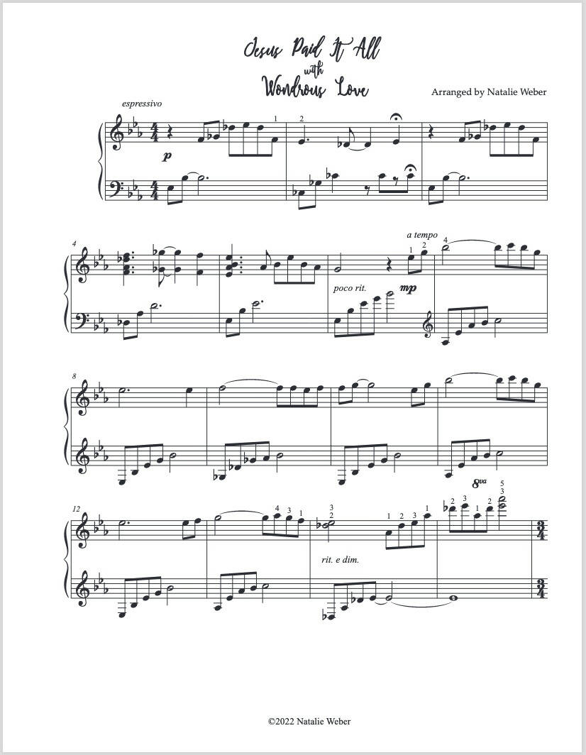 Advanced sacred church piano solo – Music Teacher Resources