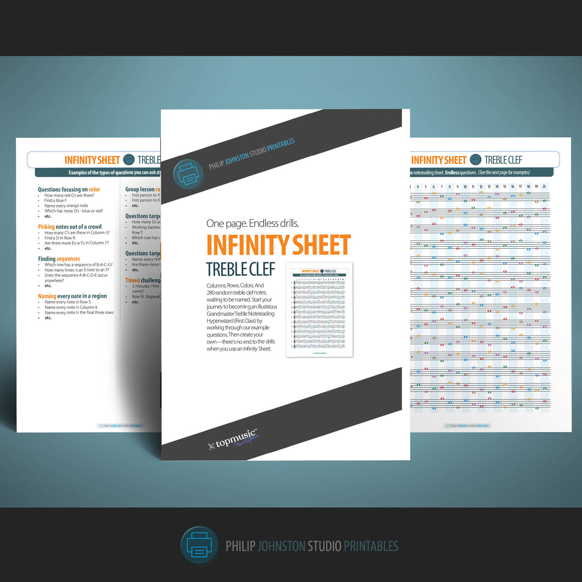 Infinity Sheets: Treble Clef – Music Teacher Resources